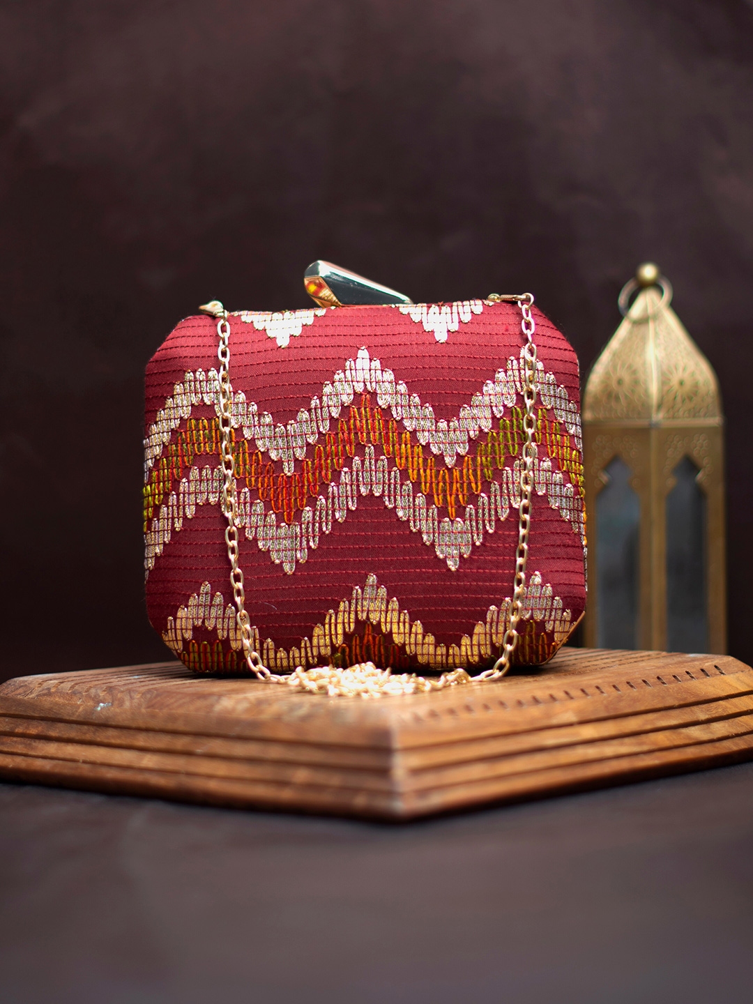 Buy Artklim Embroidered Box Clutch Clutches For Women 27740182 Myntra