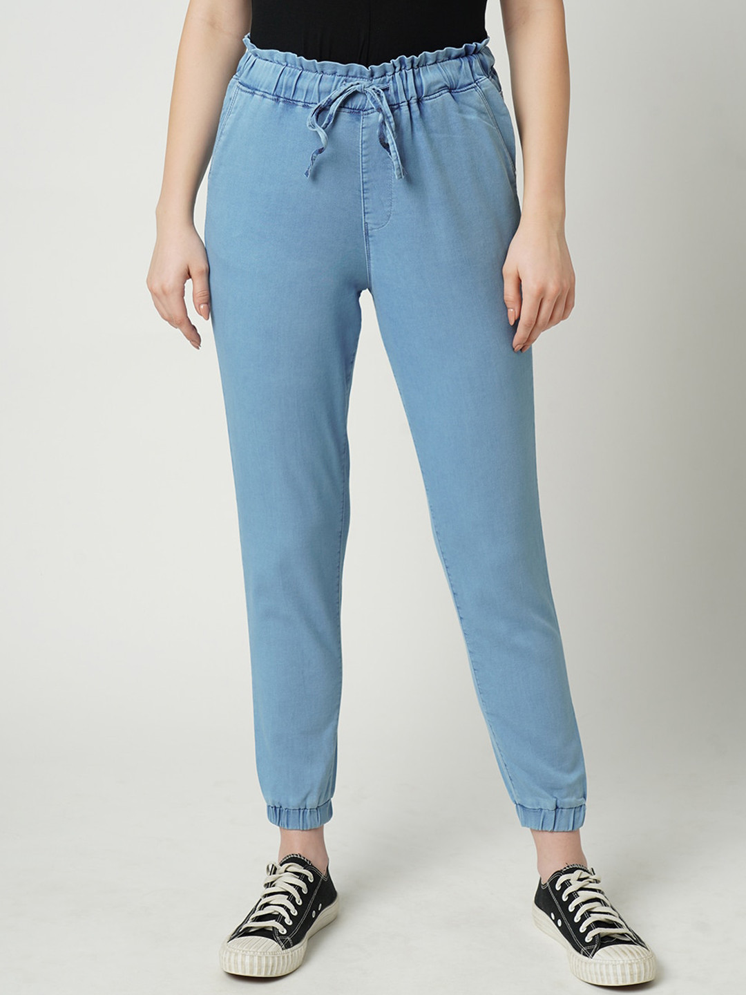 Buy Kraus Jeans Women Loose Fit High Rise Jogger - Trousers for Women ...