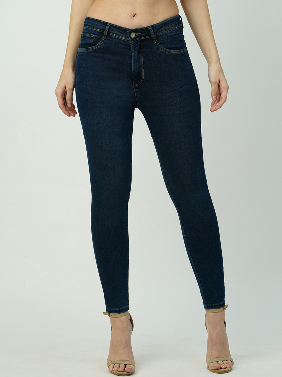 Buy Kraus Jeans Women Clean Look Skinny Fit High Rise Stretchable Jeans ...