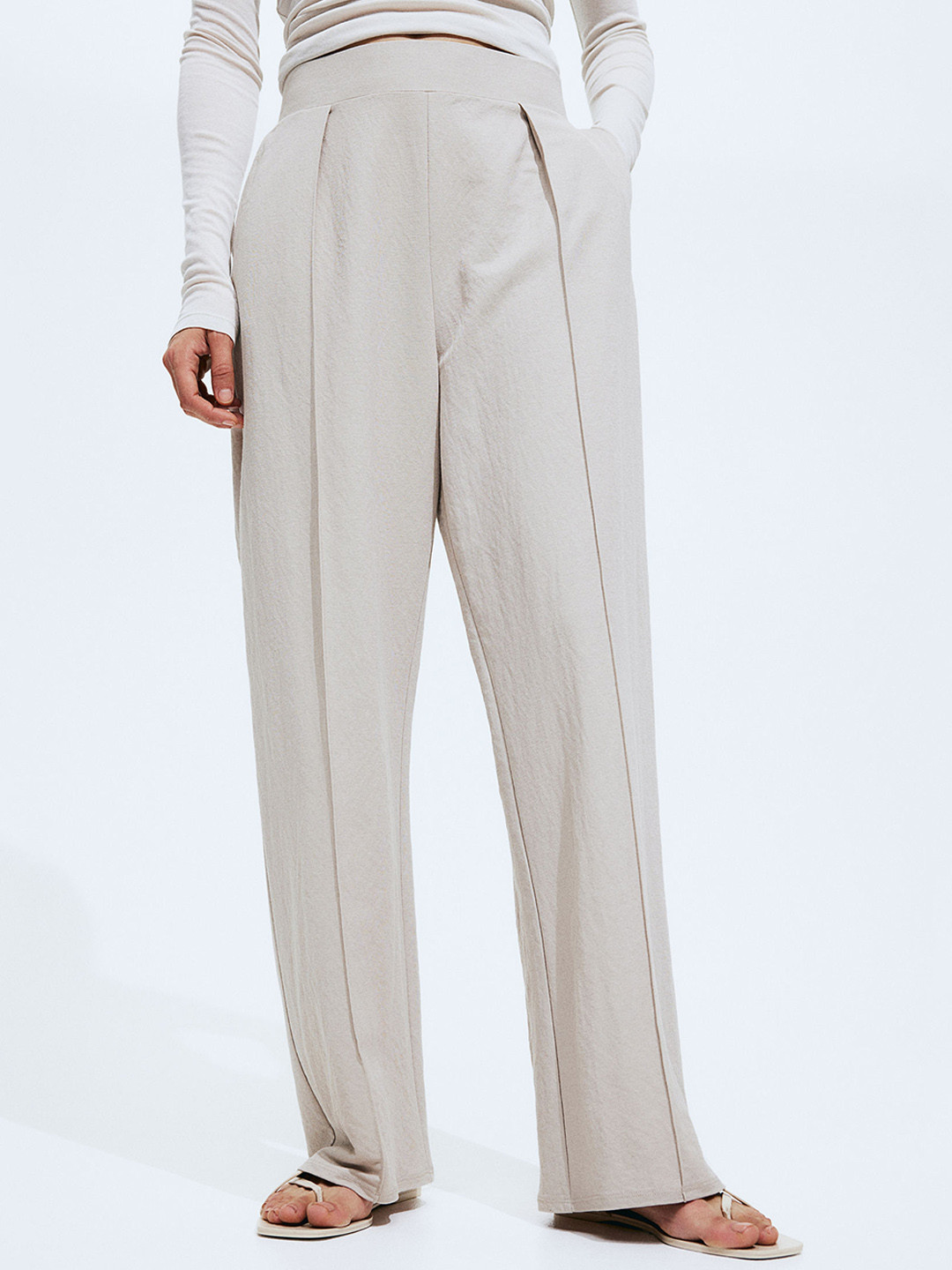 Buy H&M Women High Waisted Tailored Trousers - Trousers for Women ...