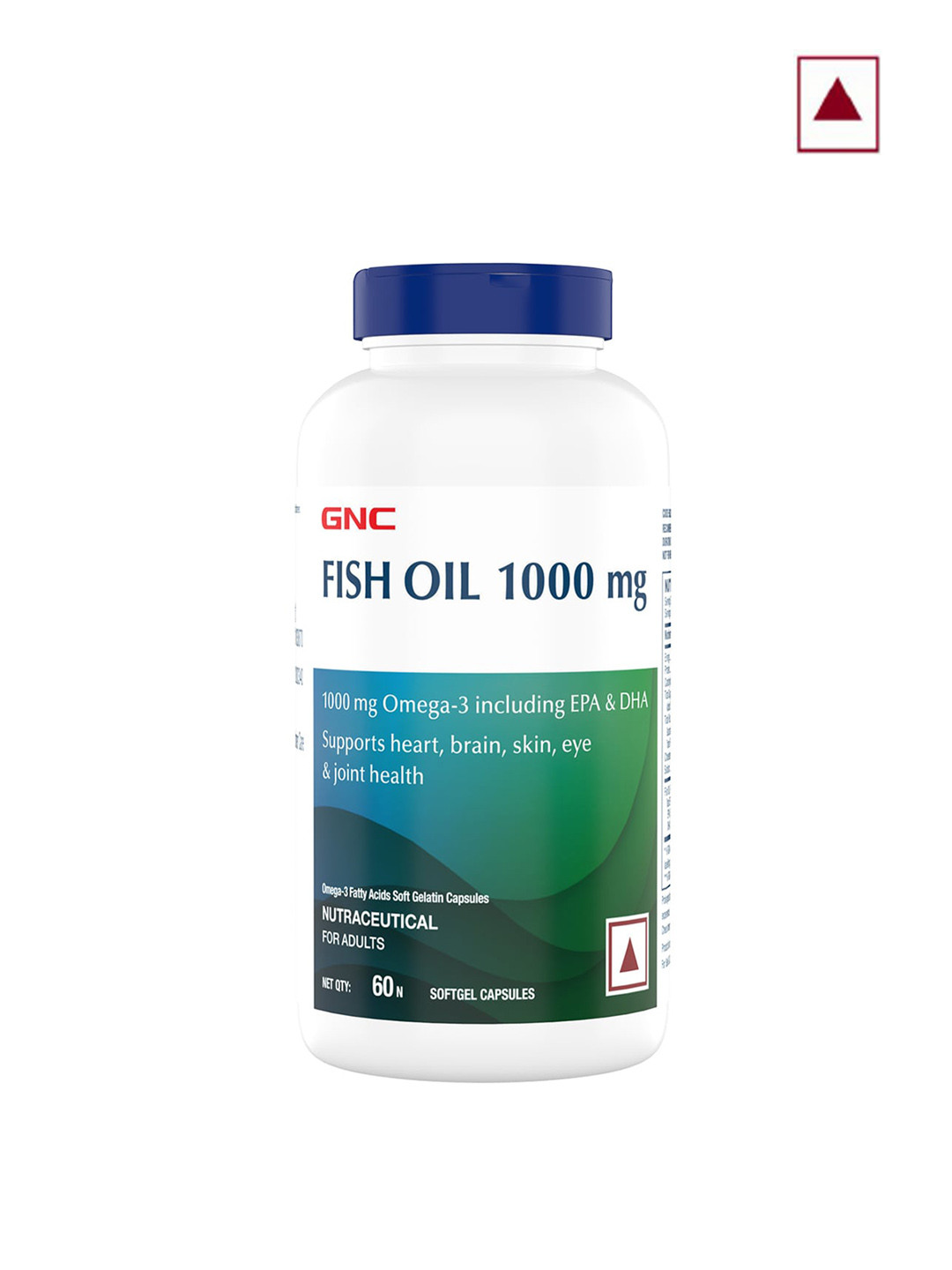 Buy GNC Fish Oil 1000mg Omega 3 Softgel Capsules 60 Capsules ...