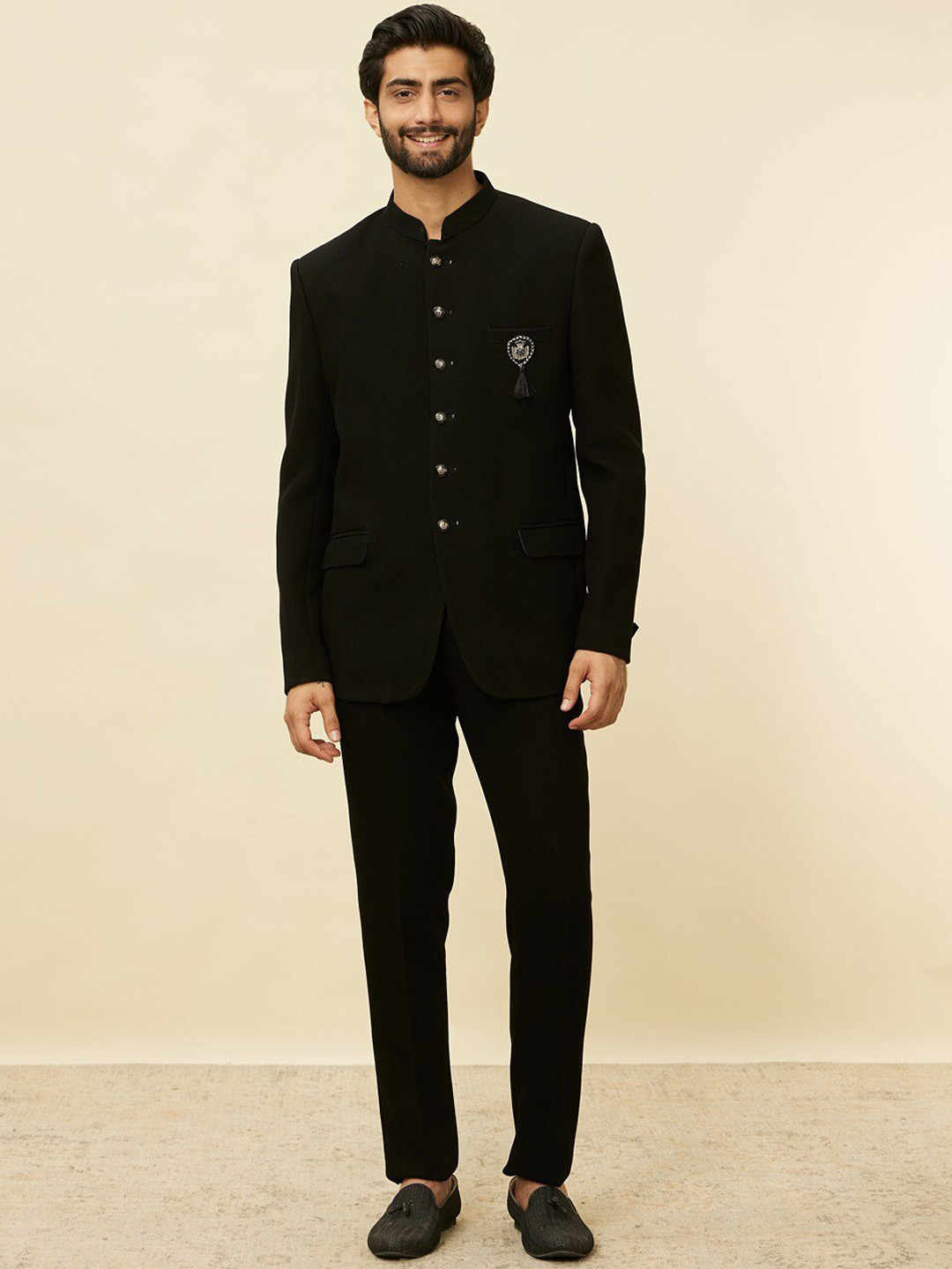 Buy Manyavar Men Bandh Gala Blazer Two Piece Suit - Suits for Men ...