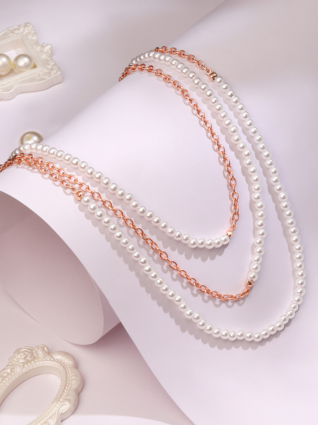 Buy Cierra Rose Gold Plated Layered Necklace - Necklace And Chains for ...