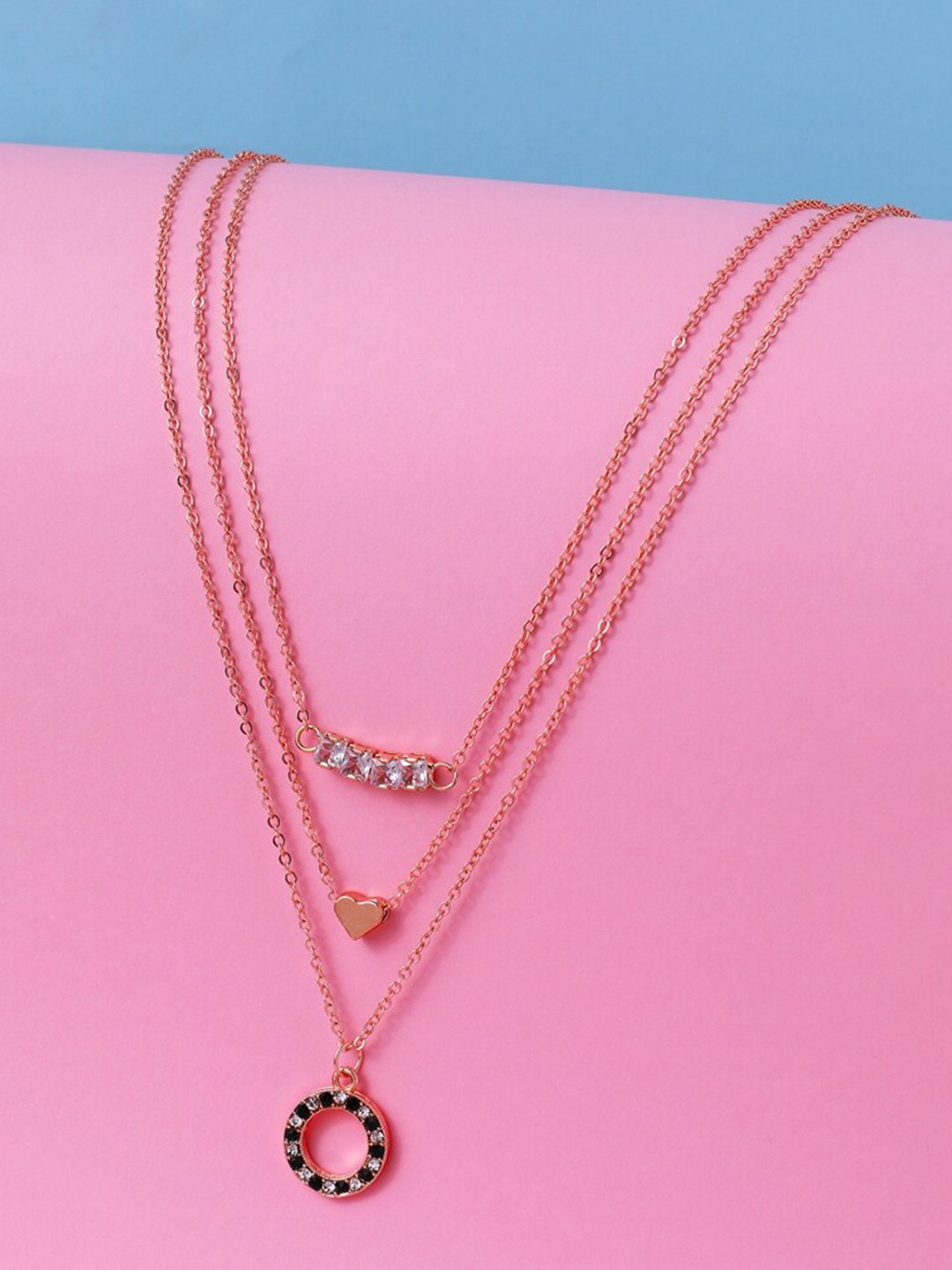 Buy Cierra Rose Gold Plated Layered Necklace - Necklace And Chains for ...