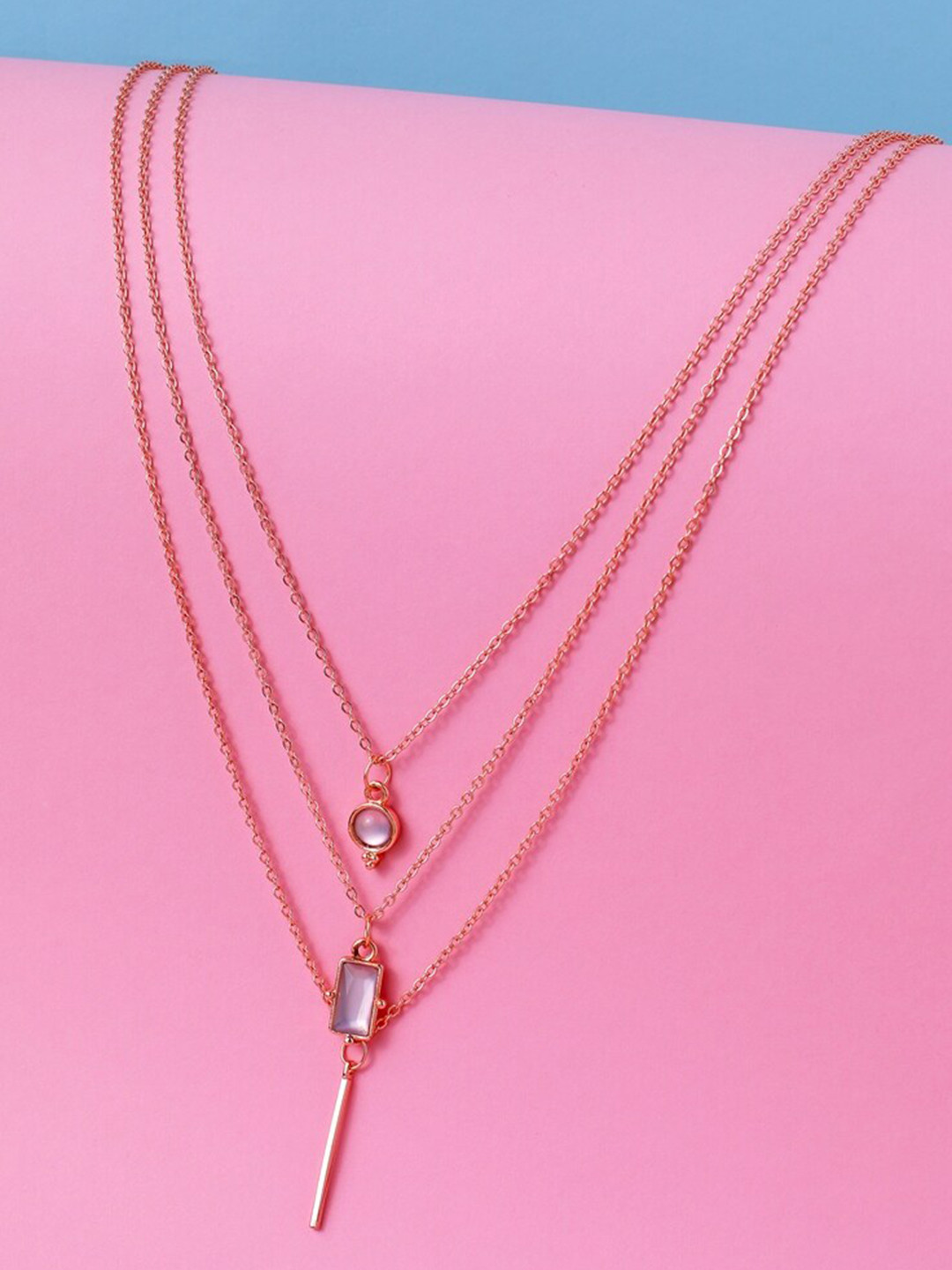 Buy Cierra Rose Gold Plated Layered Necklace - Necklace And Chains for ...