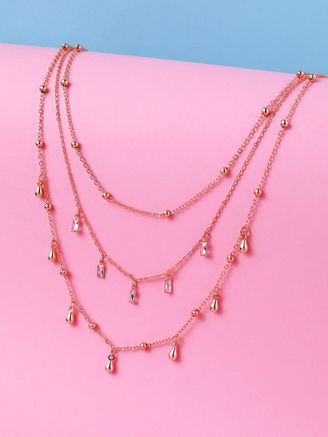 Buy Cierra Rose Gold Plated Layered Necklace - Necklace And Chains for ...