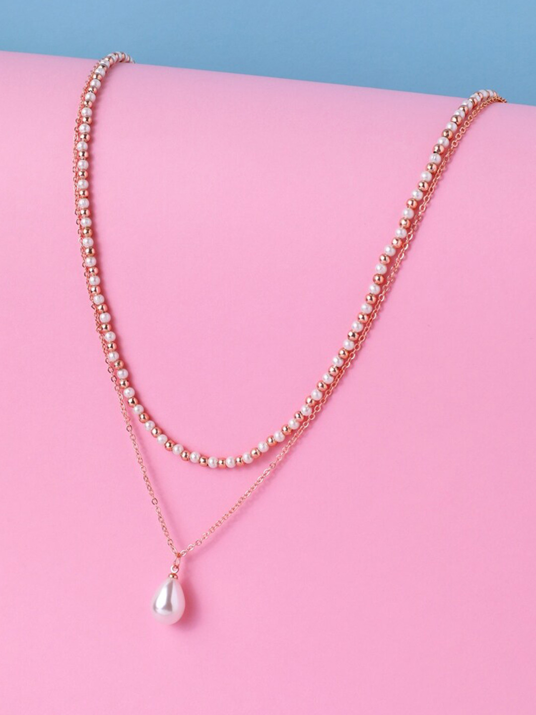 Buy Cierra Rose Gold Plated Layered Necklace - Necklace And Chains for ...