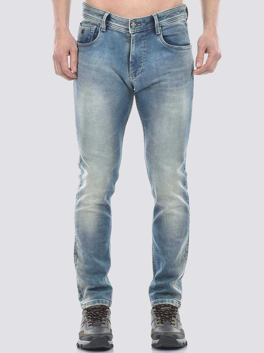 Buy Numero Uno Men Solid Slim Fit Mid Rise Heavy Fade Stretchable Jeans ...