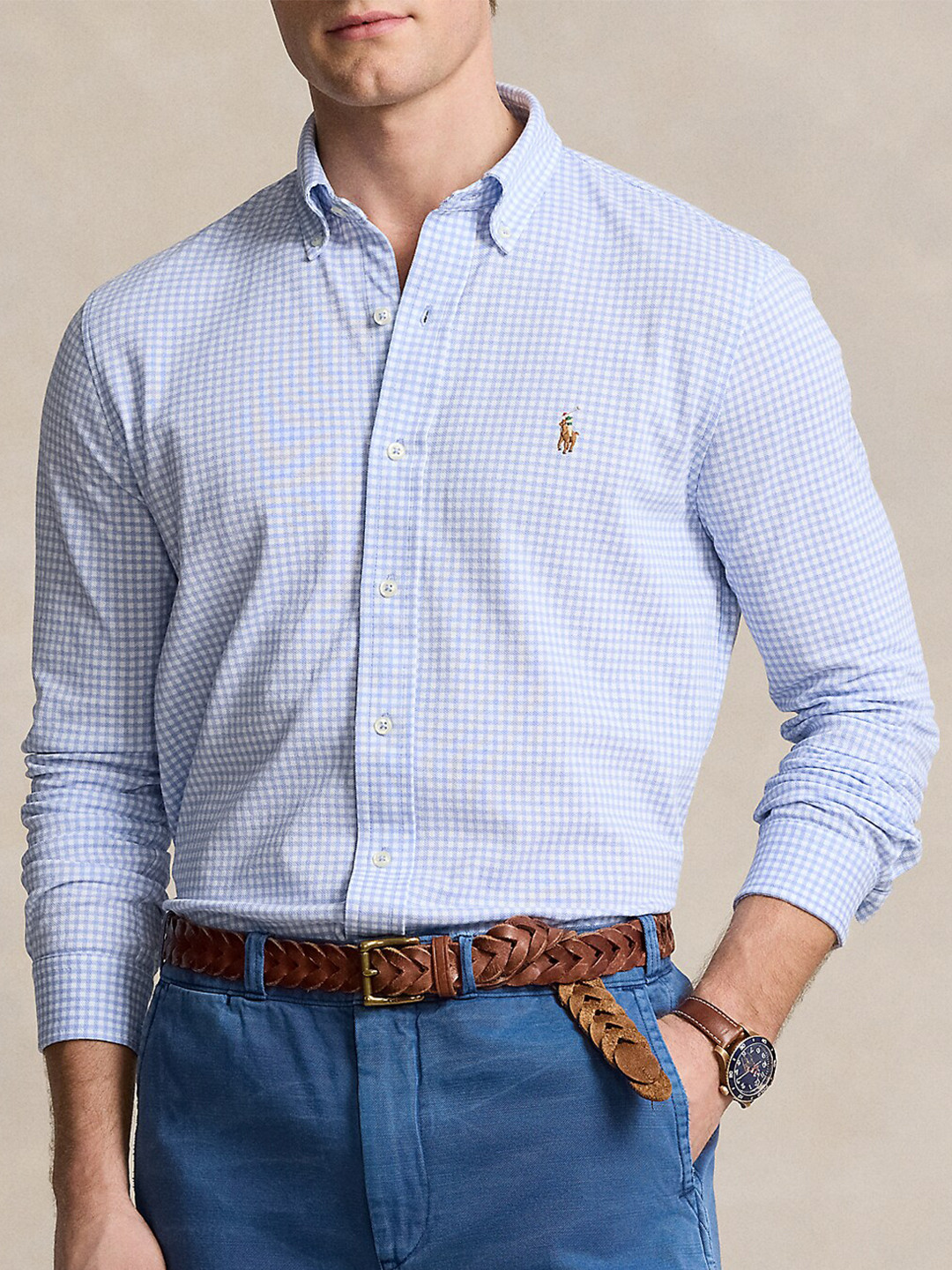 Buy Polo Ralph Lauren Button Down Collar Gingham Checks Cotton Casual Shirt - Shirts for Men ...