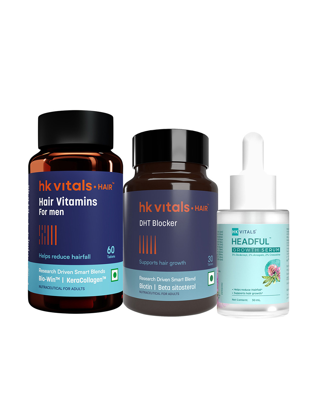 Buy HK VITALS Men Hairfall Solution Kit Stage 2 - Hair Supplements for ...