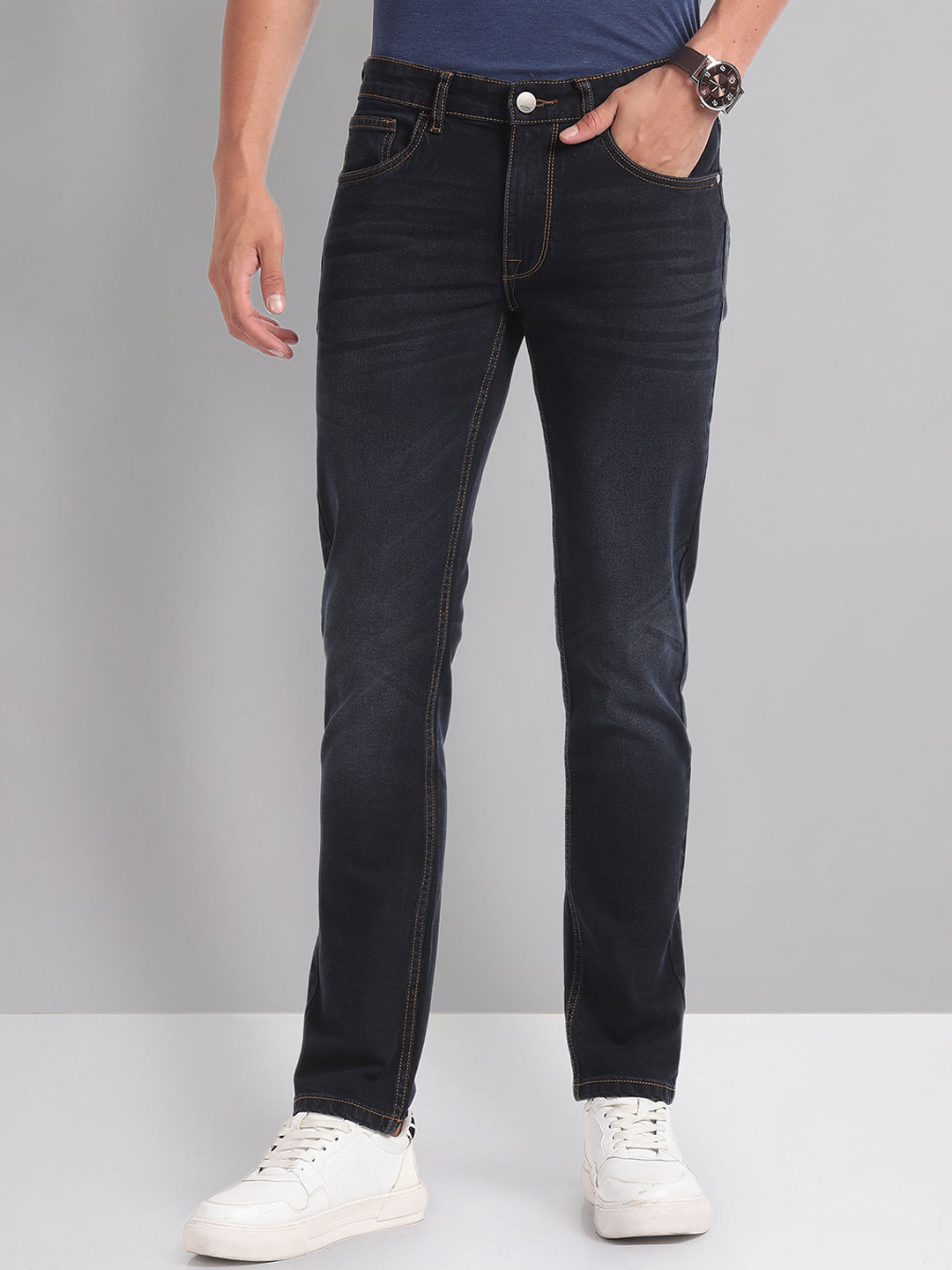 Buy AD By Arvind Mid Rise Skinny Fit Jeans - Jeans for Men 27825348 ...