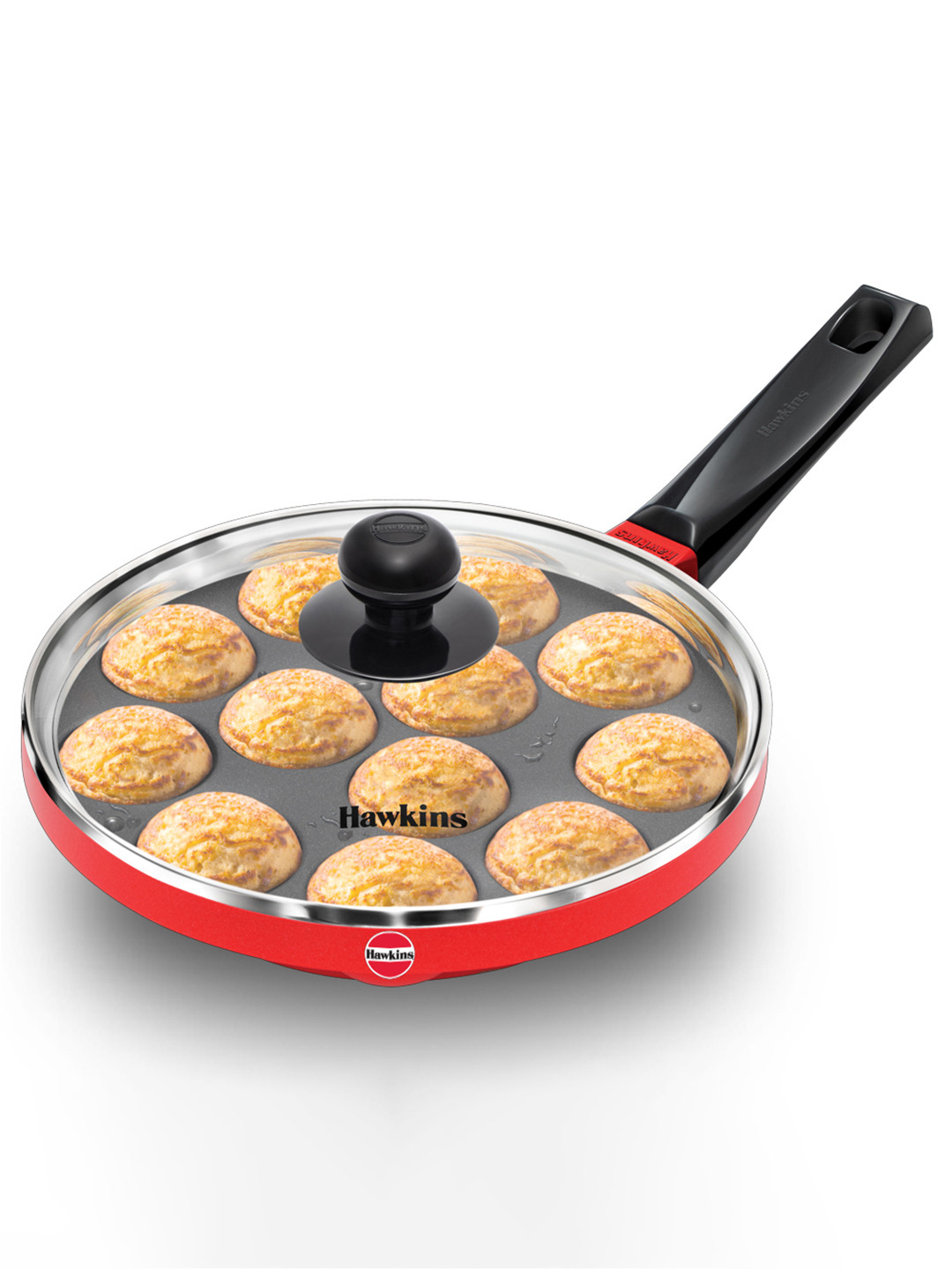 Buy Hawkins Red Die Cast Appe Pan With Lid 22cm - Appam Patra for ...