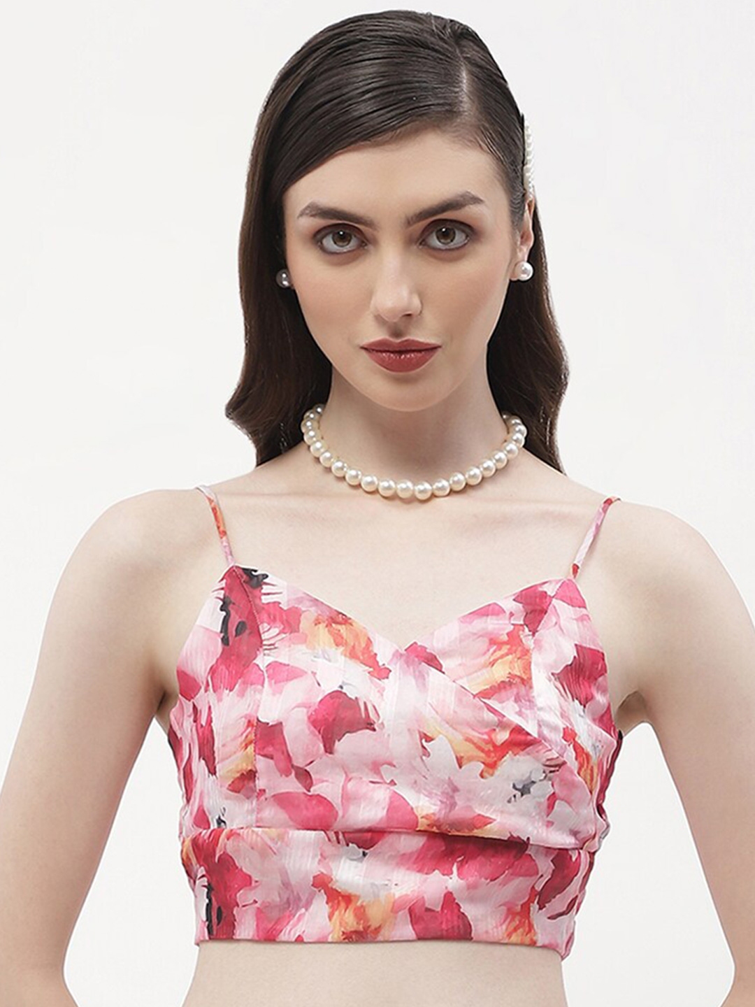 Buy Madame Floral Printed Shoulder Straps Bralette Crop Top Tops For