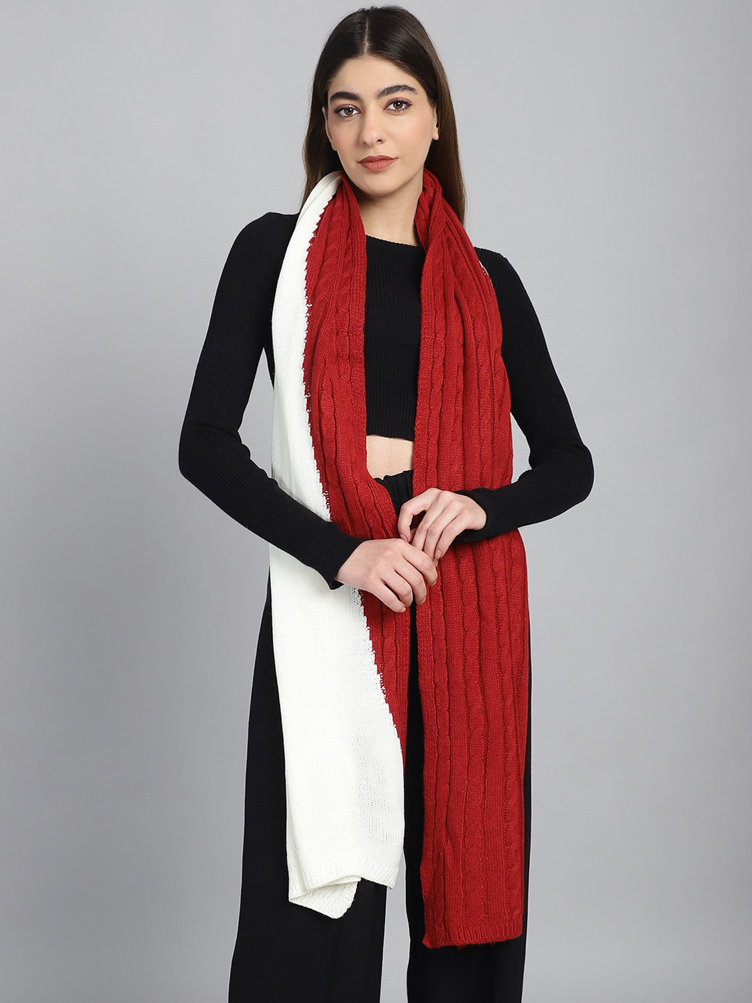 Buy ELLIS Women Colourblocked Acrylic Muffler - Mufflers for Women ...