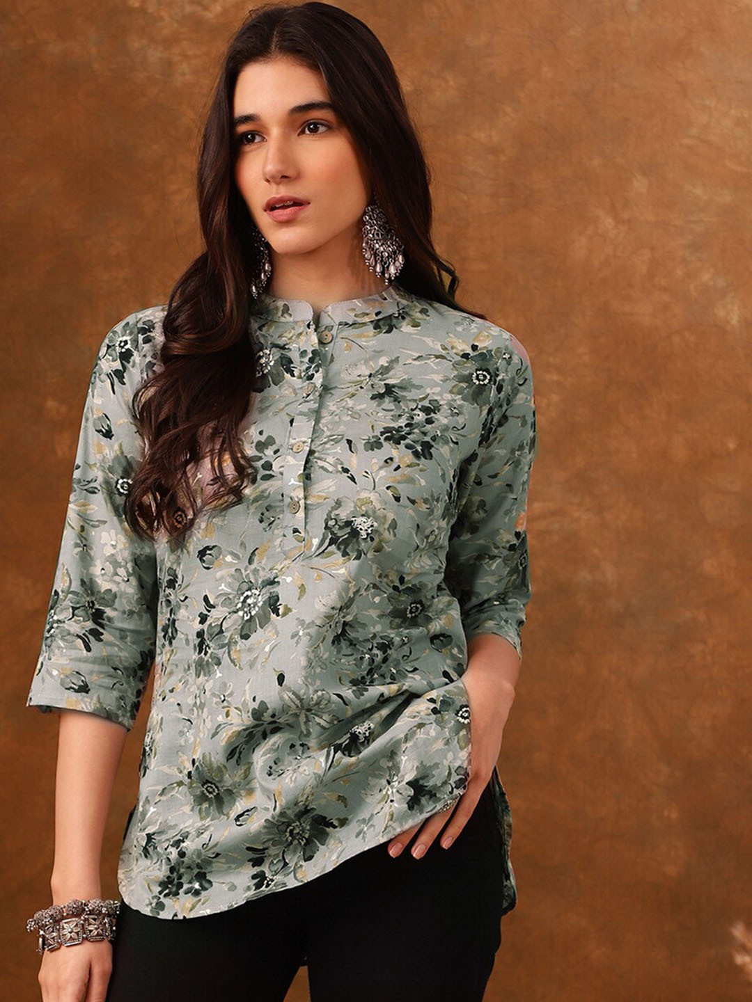Buy Anouk Floral Printed Pure Cotton Kurti - Kurtis for Women 27849904 ...