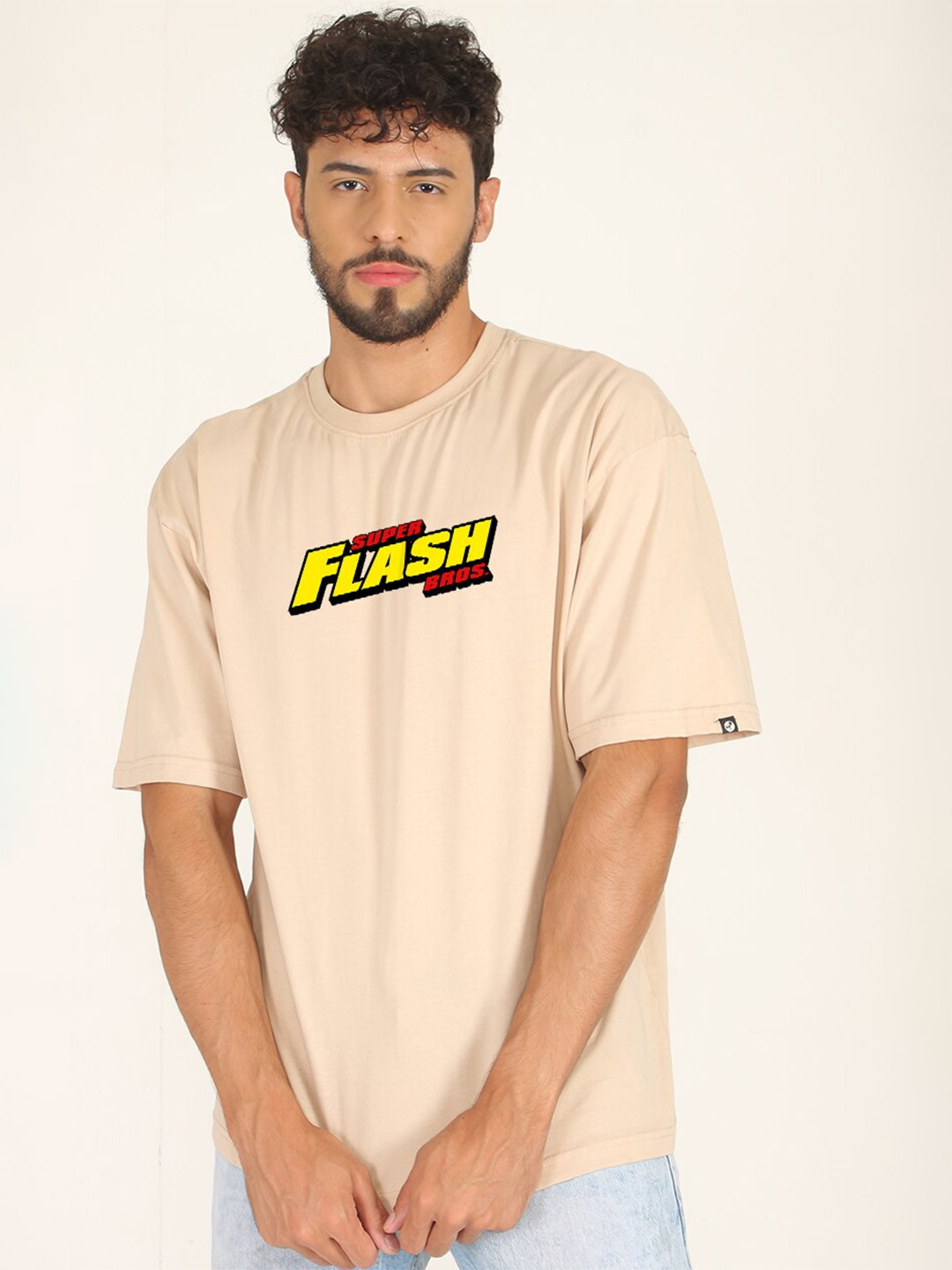 Buy PRONK Super Flash Bros Graphic Oversized T Shirt - Tshirts for Men ...
