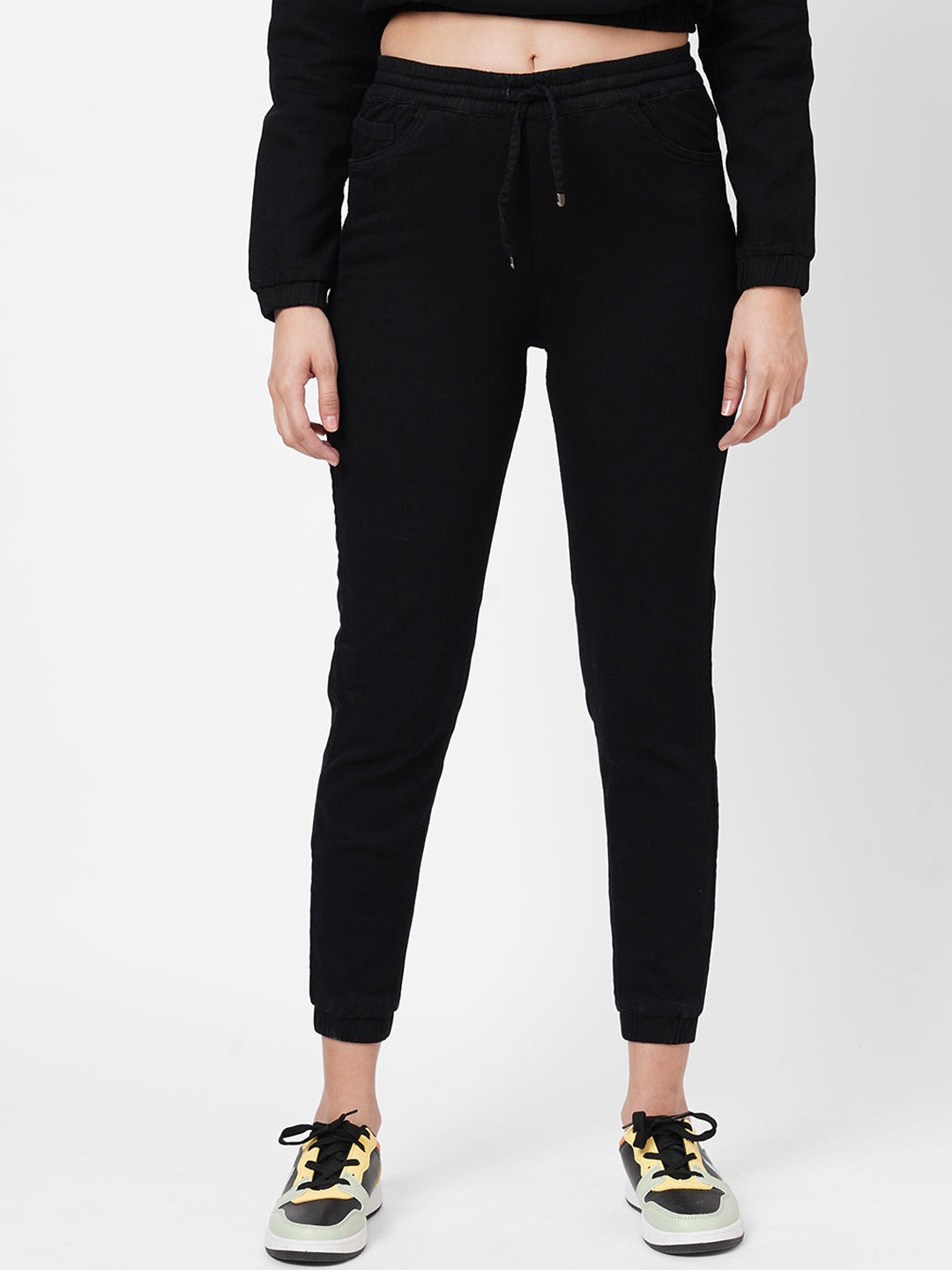 Buy Kraus Jeans Women Loose Fit High Rise Cropped Joggers - Trousers ...