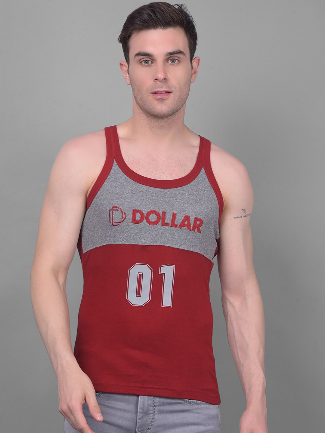 Buy Dollar Bigboss Cotton Racerback Styled Gym Vest - Innerwear Vests ...