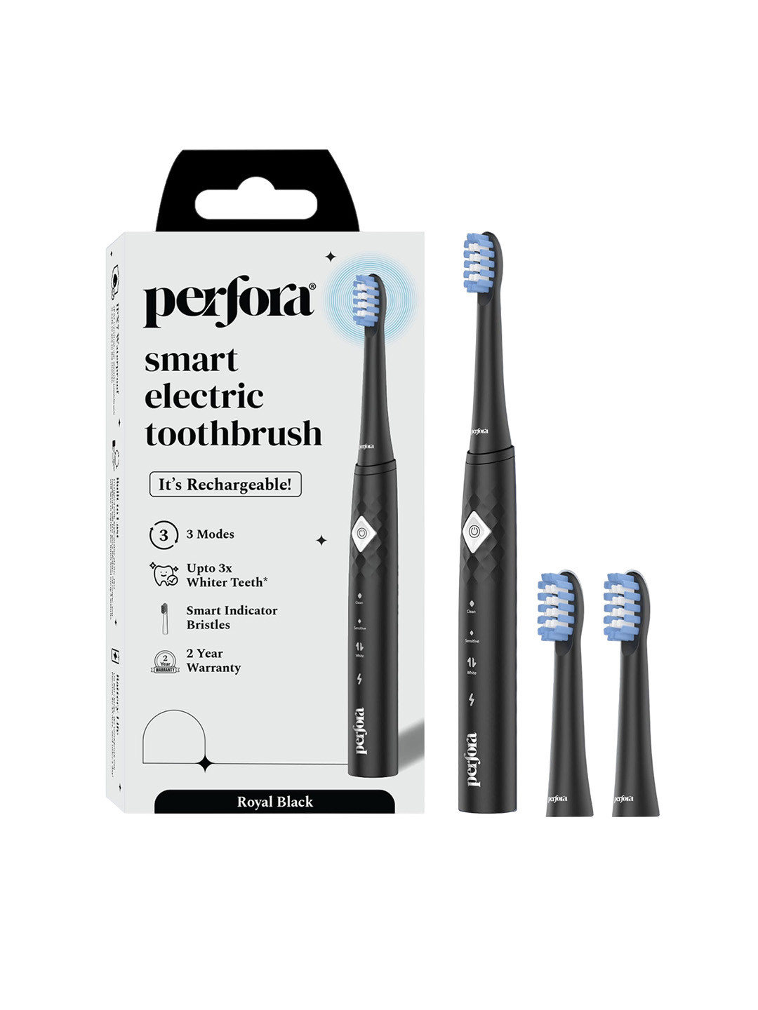 Buy Perfora Rechargeable Electric Toothbrush With 2 Replaceable Heads ...