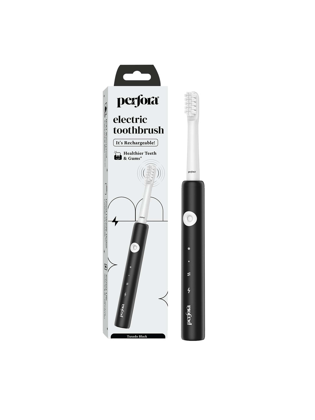 Buy Perfora Rechargeable Electric Toothbrush Tuxedo Black - Electric ...