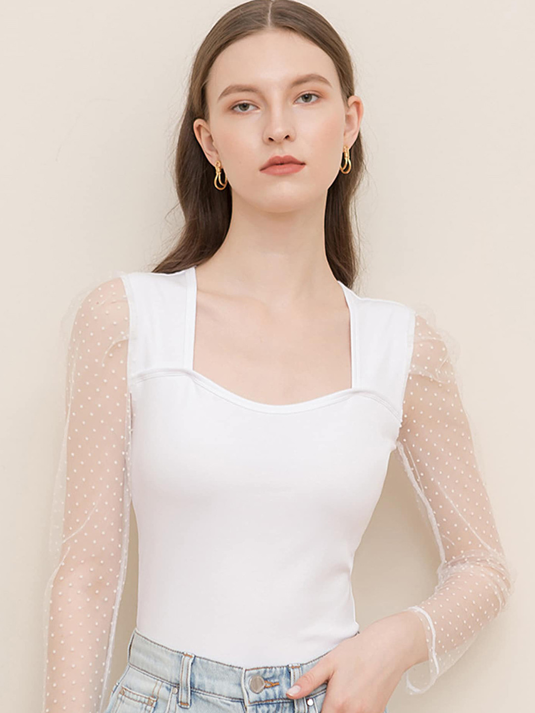 Buy LULU & SKY Square Fitted Top - Tops for Women 27884922 | Myntra