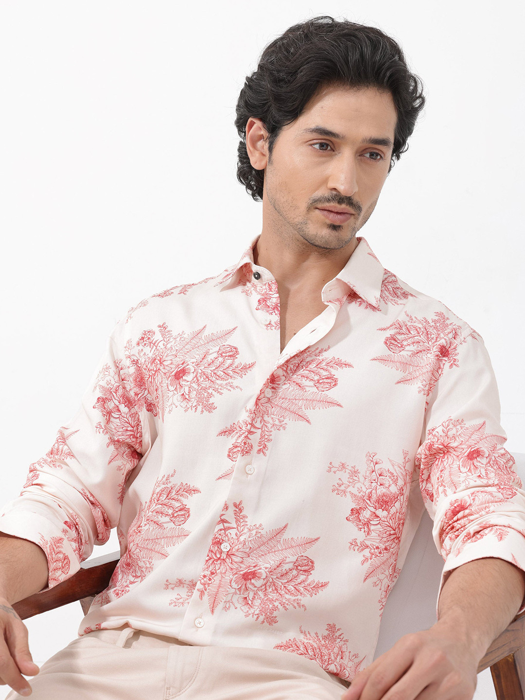 Buy RARE RABBIT Men Grim Regular Fit Floral Printed Shirt - Shirts for ...