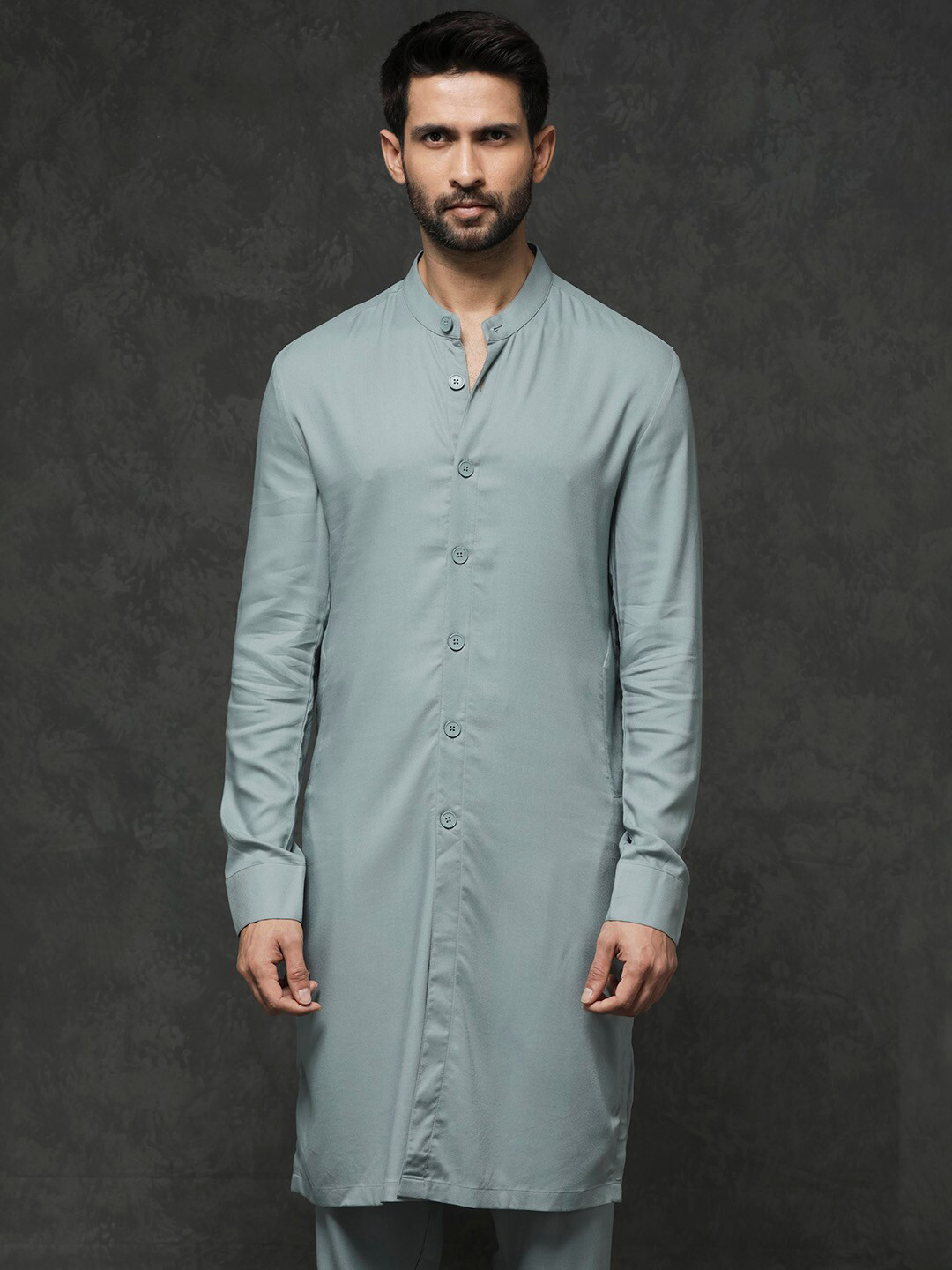Buy RARE RABBIT Men Medo K1 Regular Fit Mandarin Kurta - Kurtas for Men ...