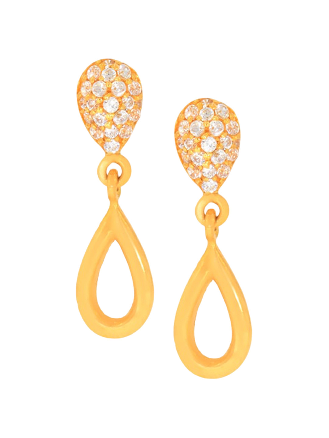 Buy BHIMA 22K Hallmark 916 Purity Yellow Gold Stone Drop - Earrings ...