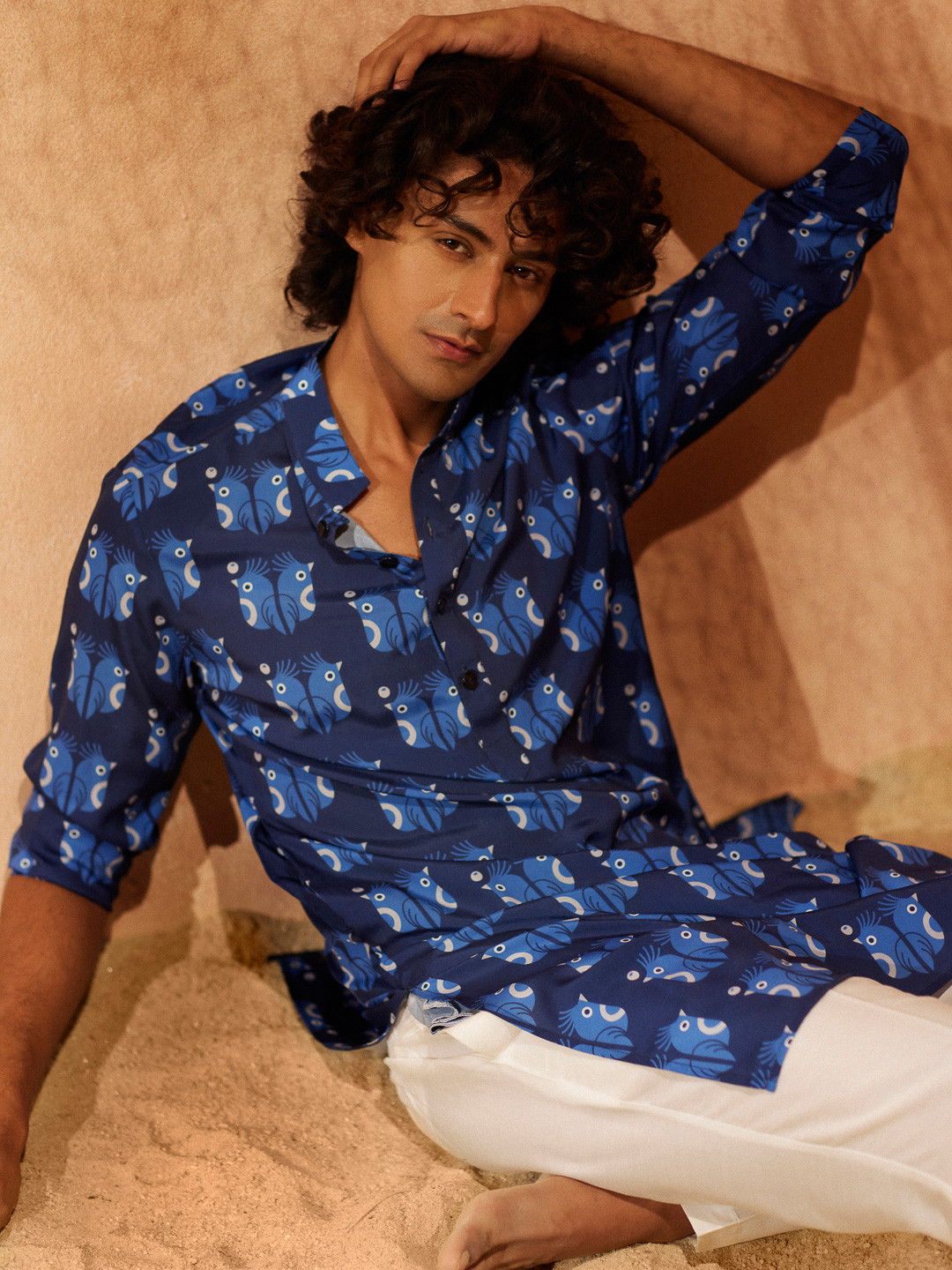 Buy Eleven Brothers Men Printed Regular Kurta With Pyjamas - Kurta Sets ...