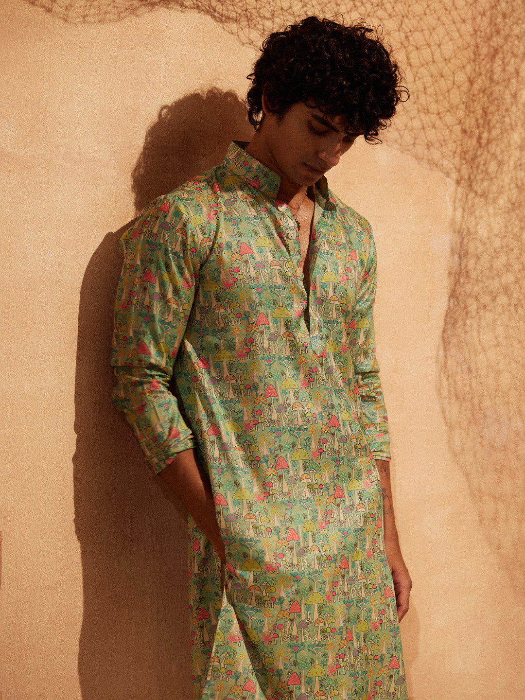 Buy Eleven Brothers Men Printed Regular Kurta With Pyjamas - Kurta Sets ...