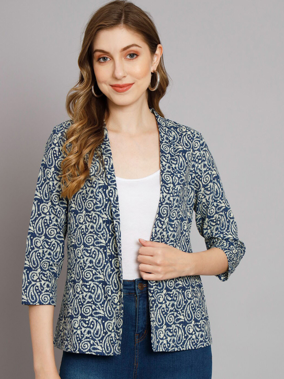 Buy KALINI Ethnic Printed Cotton Shrug - Shrug for Women 27905292 | Myntra