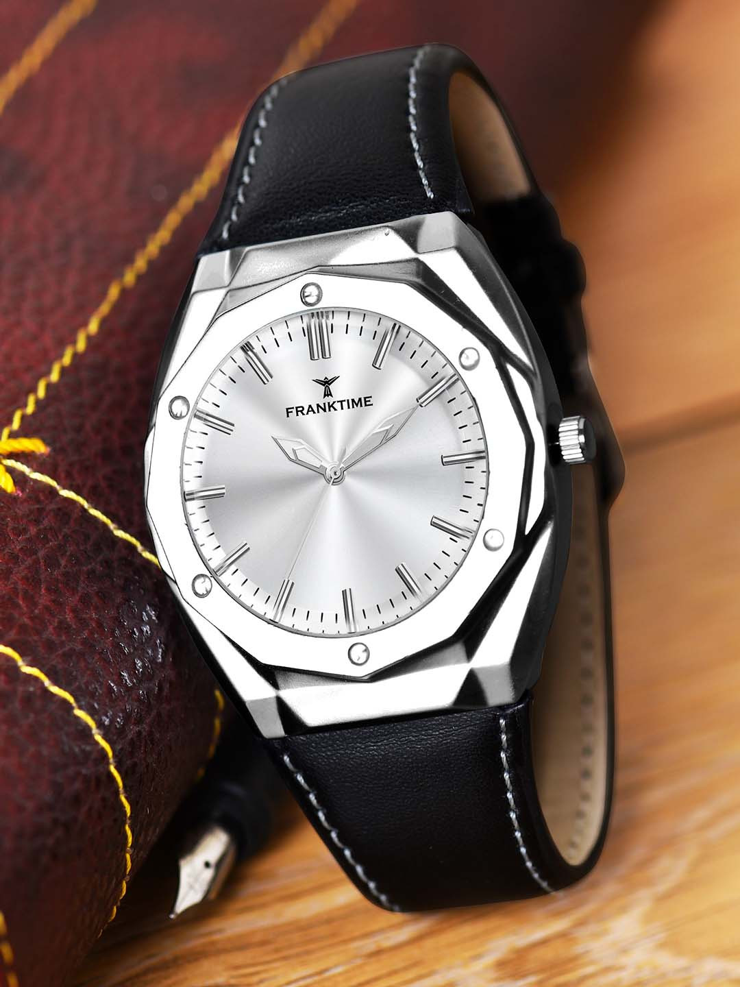 Buy Franktime Men Dial Leather Bracelet Style Straps Analogue Watch FT ...