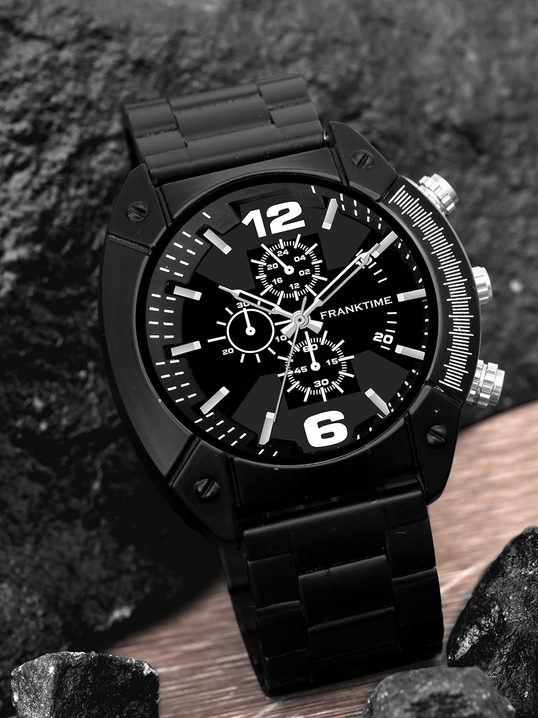 Buy Franktime Men Stainless Steel Wrap Around Straps Analogue Watch FT ...