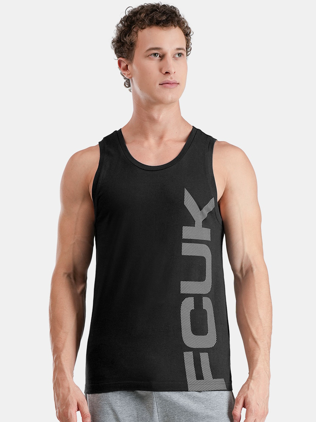 Buy FCUK Printed Super Combed Cotton Moisture Wicking Technology ...