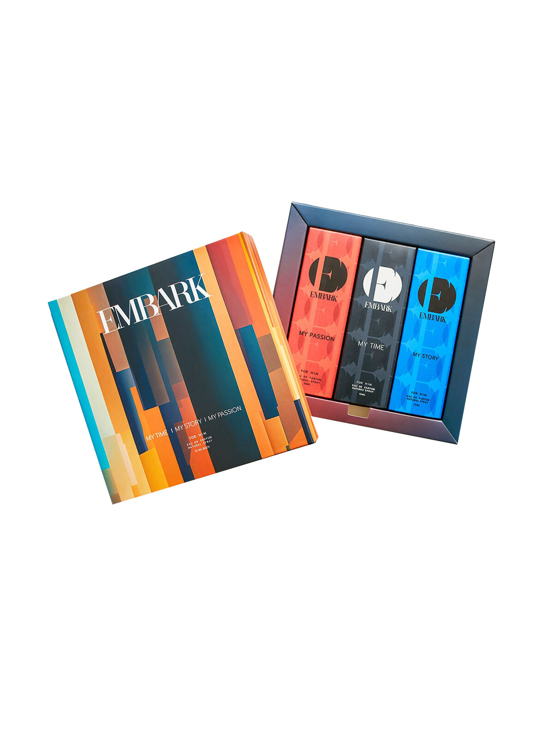 Buy EMBARK Men Set Of 3 My Time My Passion My Story Eau De Parfum 15ml ...
