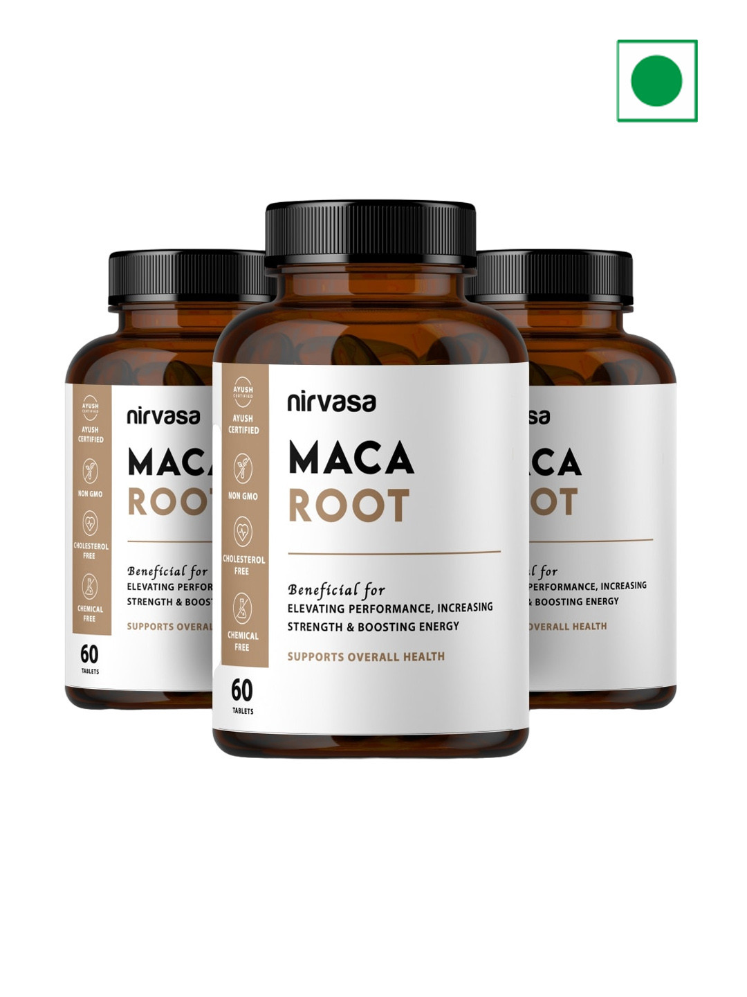 Buy Nirvasa Set Of 3 Maca Root Extract Tablets For Improve Energy 60 ...