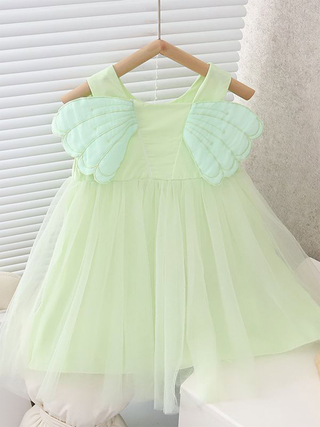 Buy INCLUD Girls Square Neck Net Fit And Flare Dress - Dresses for ...