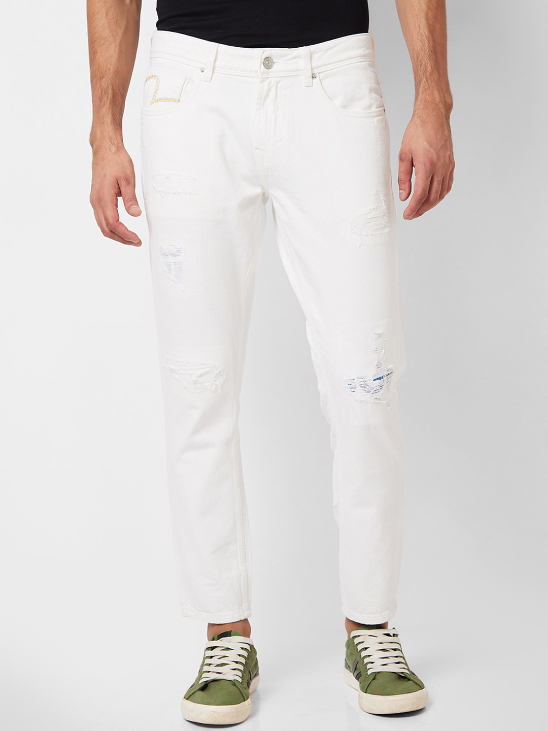 Buy SPYKAR Men Slim Fit Mildly Distressed Cotton Jeans - Jeans for Men ...