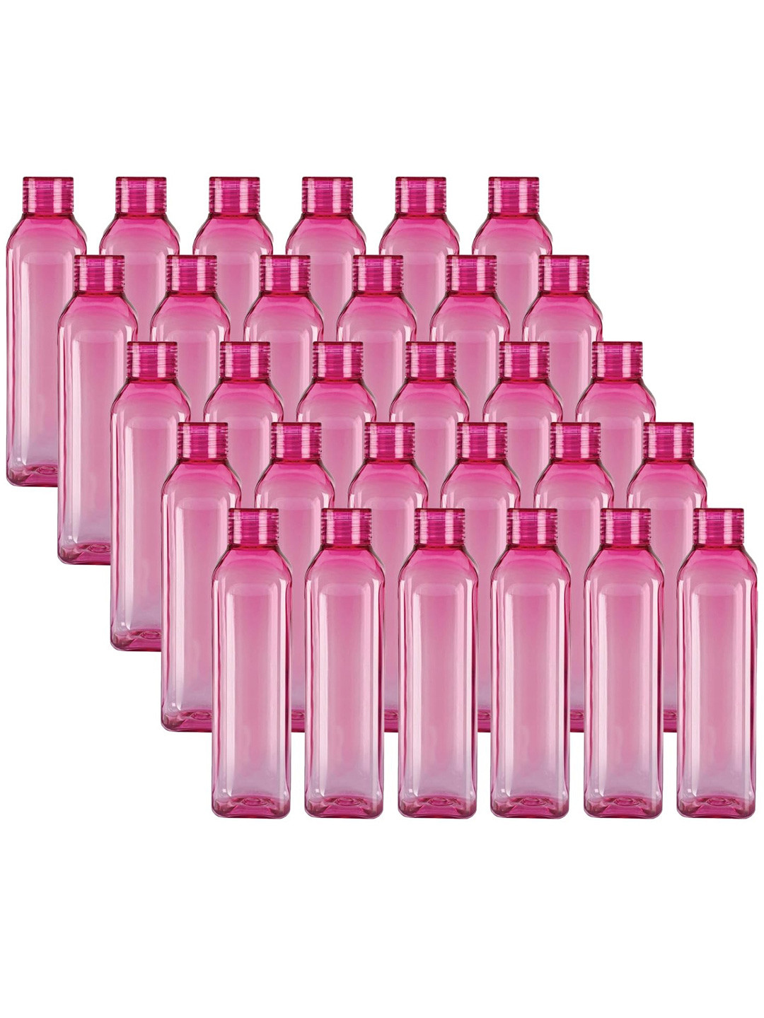 Buy Kuber Industries Pink Set Of 5 Plastic Solid Water Bottle - Water ...