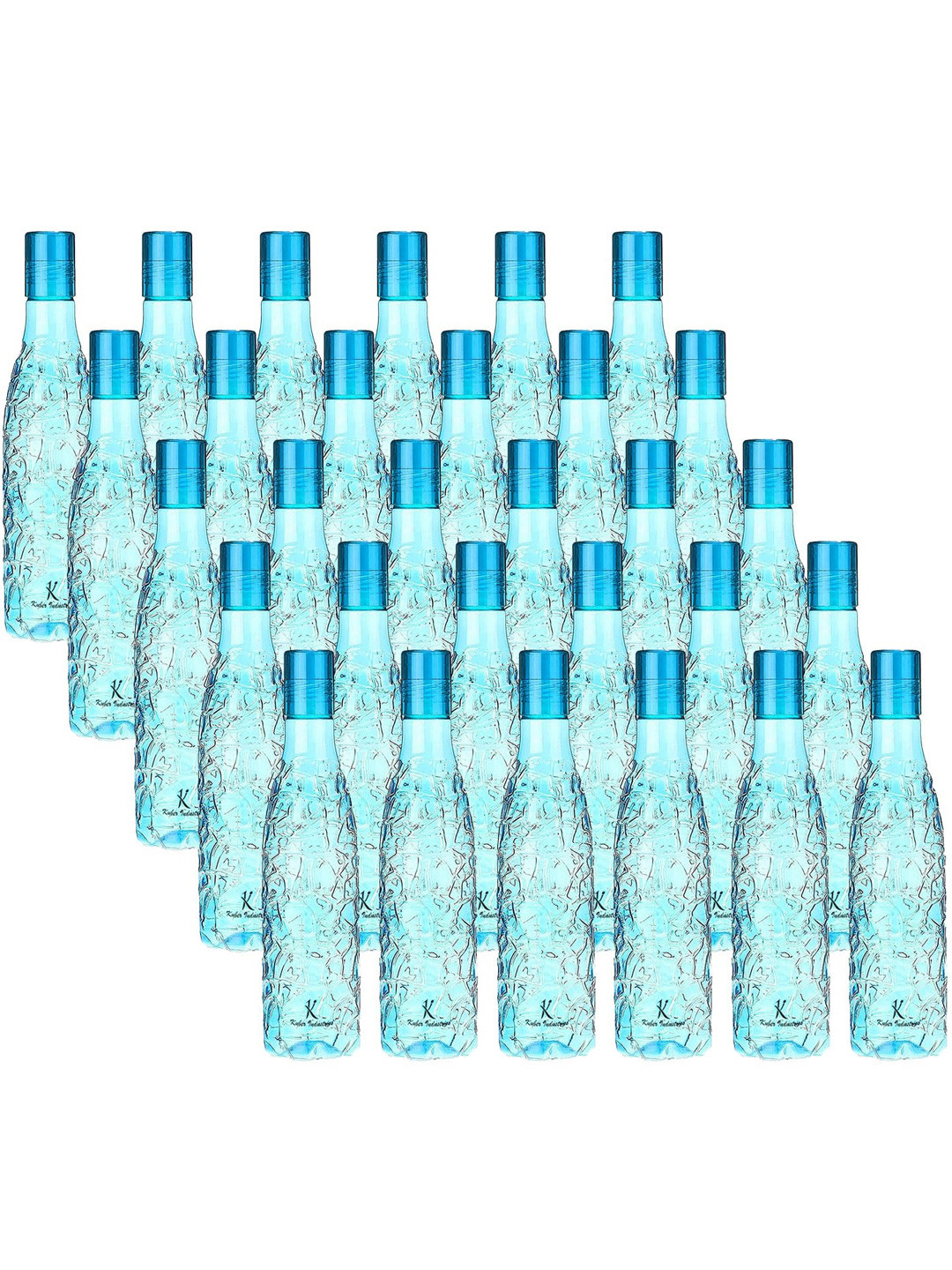 Buy Kuber Industries Blue Set Of 6 Plastic Solid Water Bottle - Water ...