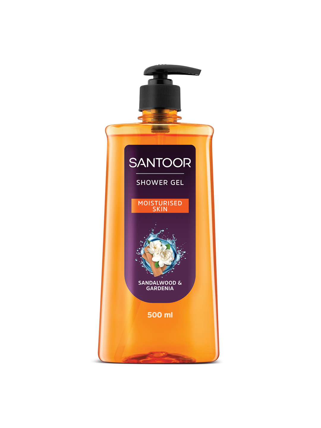 Buy Santoor Moisturised Skin Sandalwood & Gardenia Shower Gel 500ml ...