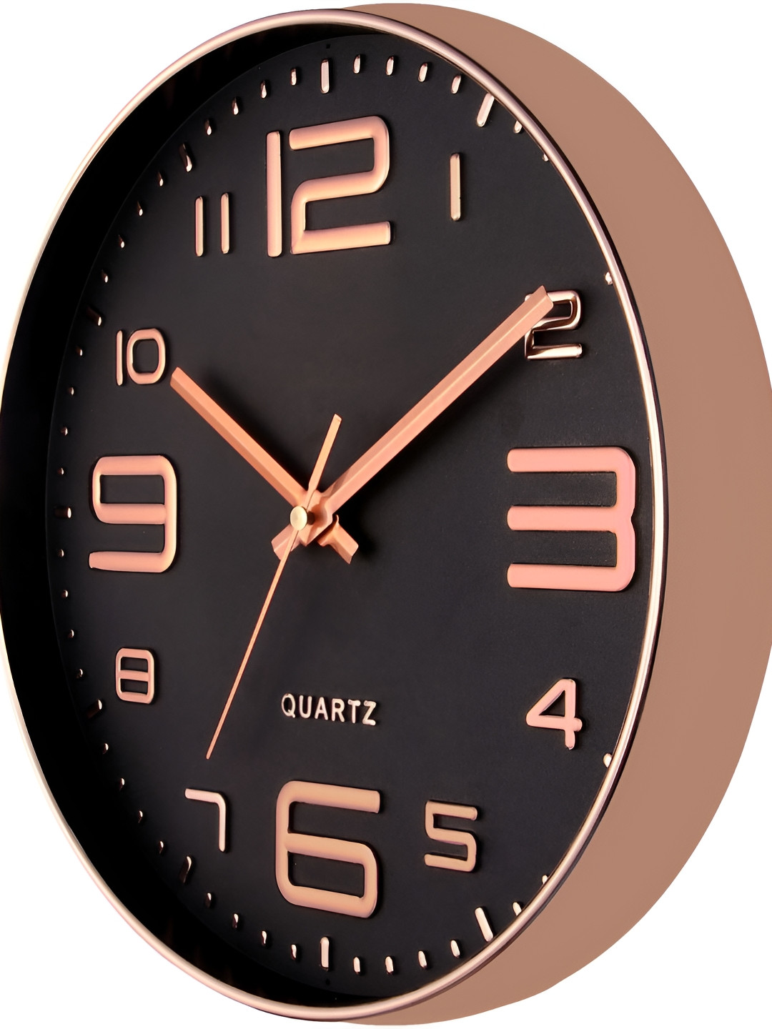 Buy Masstone Peach Coloured & Black Contemporary Wall Clock - Clocks ...