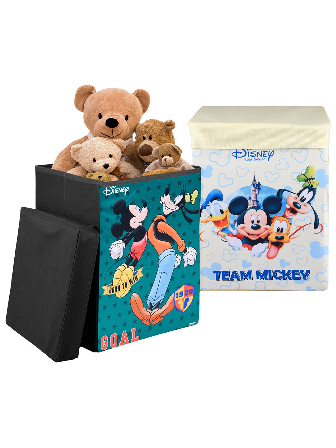Buy Kuber Industries Pack Of 2 Disney Toy Storage Box With Lid ...