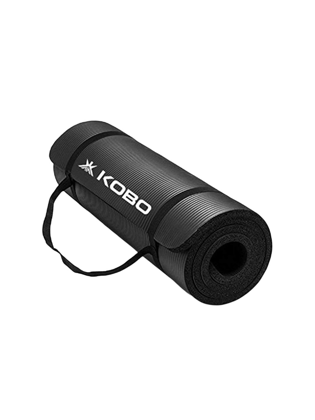 Buy KOBO Black Textured Anti Skid Waterproof Yoga Mat - Yoga Mats for ...