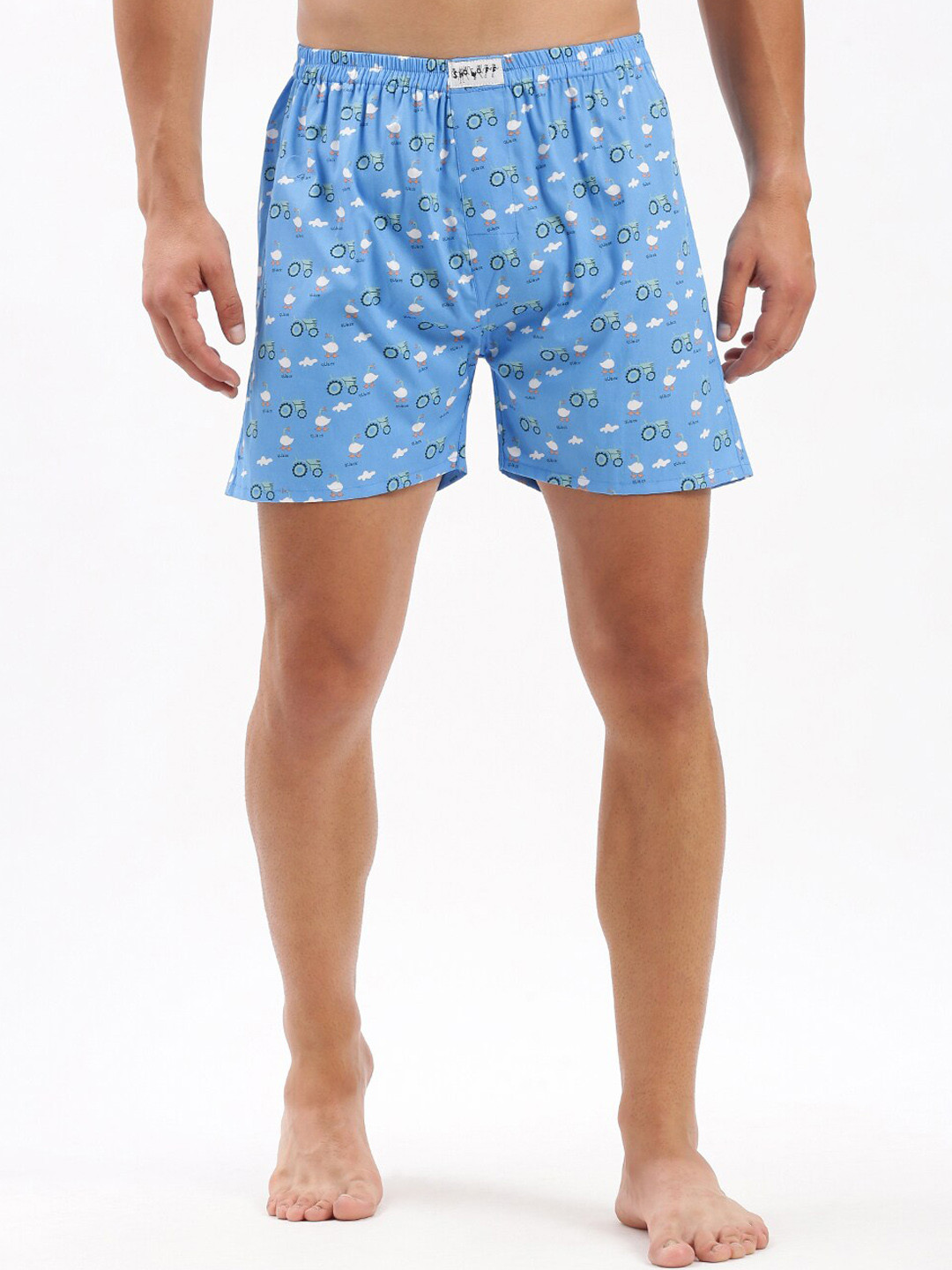Buy SHOWOFF Printed Cotton Slim Fit Boxers 143 9_Blue - Boxers for Men ...