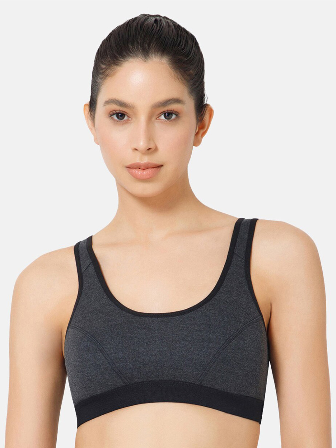 Buy NAIDU HALL Full Coverage Non Padded Cut And Sew Cotton Workout Bra ...