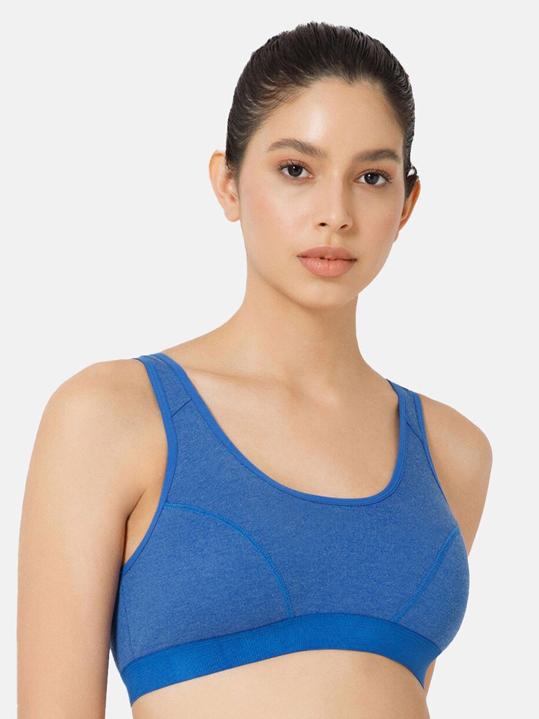 Buy NAIDU HALL Full Coverage Cut And Sew Non Padded Cotton Workout Bra ...