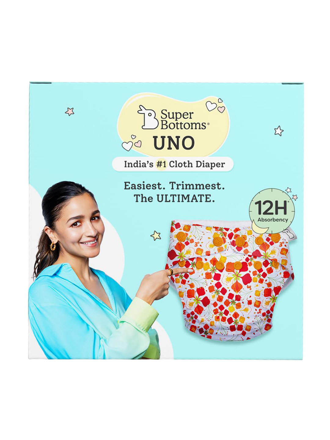 Buy SuperBottoms UNO Reusable Cloth Diaper With Easy Snaps - Diapers ...