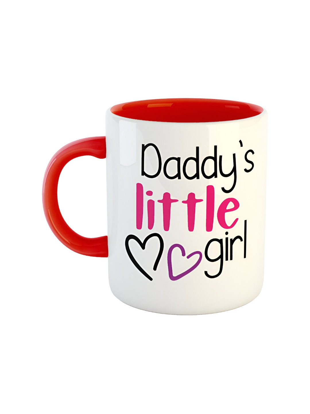 Buy ARTBUG Red Daddy's Little Girl Printed Ceramic Glossy Mugs 350 Ml ...