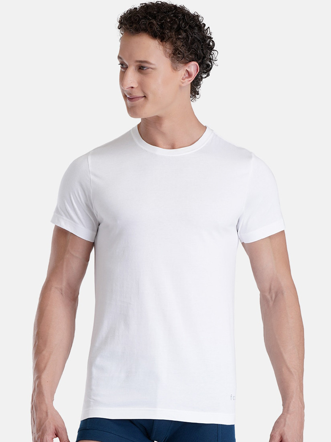 Buy FCUK Round Neck Short Sleeves Moisture Wicking Cotton Innerwear ...